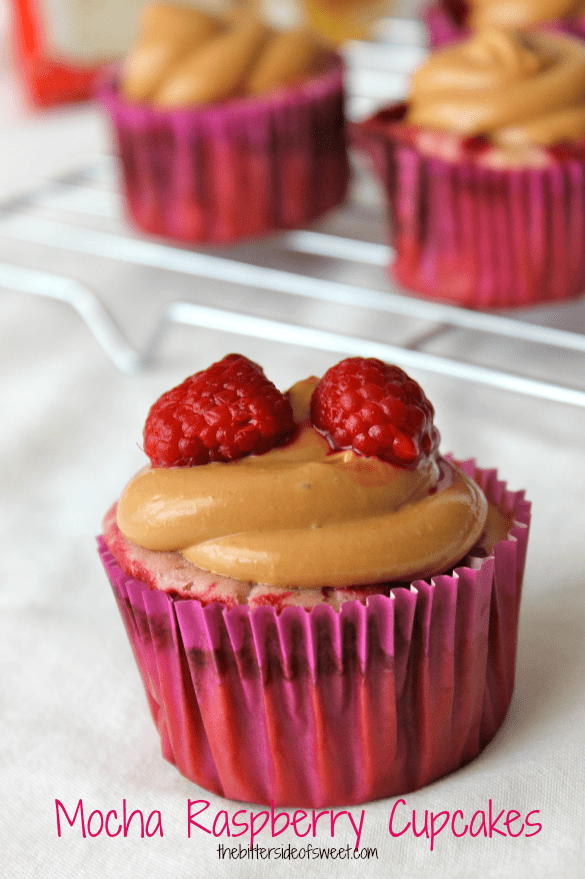 Mocha Raspberry Cupcakes - The Bitter Side of Sweet