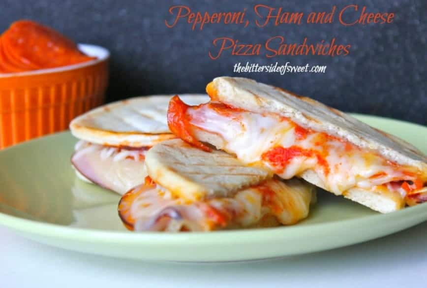 Pepperoni, Ham and Cheese Pizza Sandwiches - The Bitter Side of Sweet