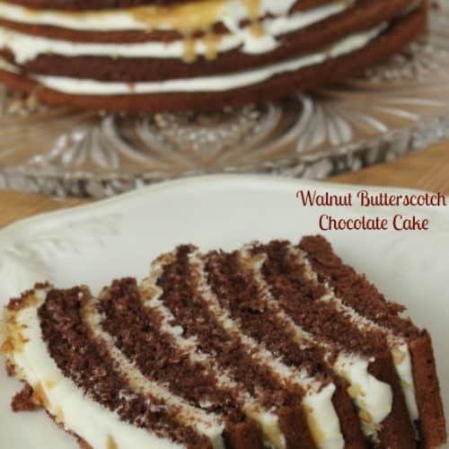Walnut Butterscotch Chocolate Cake - The Bitter Side of Sweet
