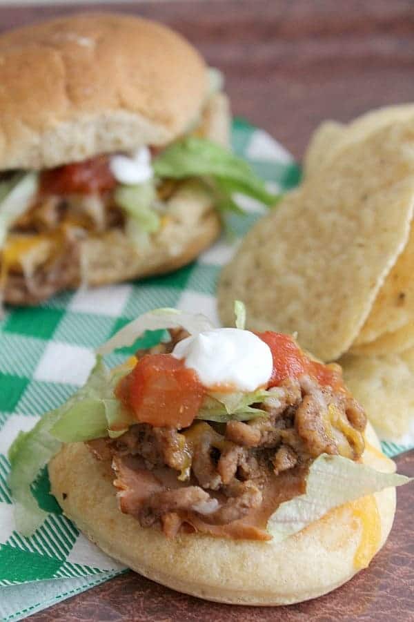 Mini Taco Pizzas and Sliders - The Bitter Side of Sweet