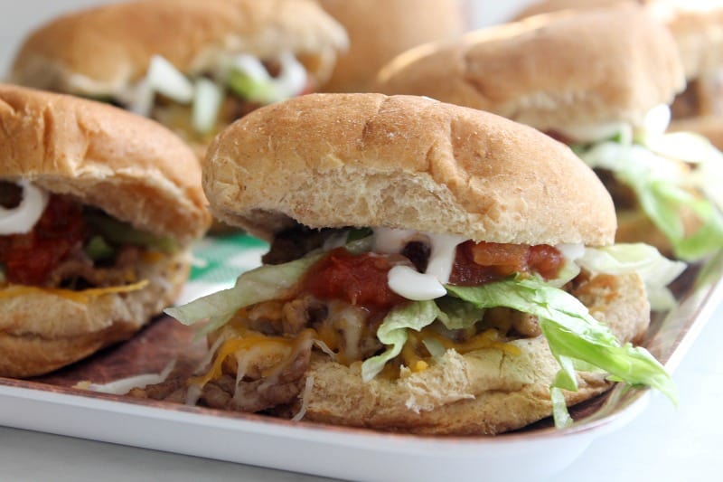 Mini Taco Pizzas and Sliders - The Bitter Side of Sweet