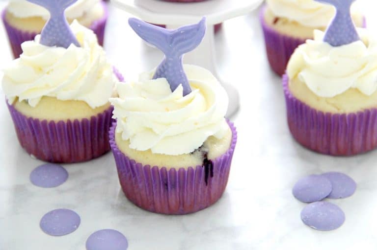 Blueberry Lemonade Mermaid Cupcakes - The Bitter Side of Sweet