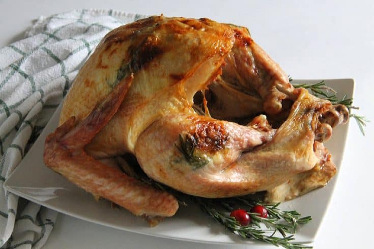 Butter Rosemary Roasted Turkey - The Bitter Side of Sweet