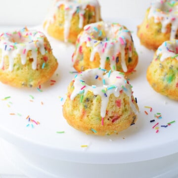 Funfetti Mini Bundt Cakes - The Bitter Side of Sweet