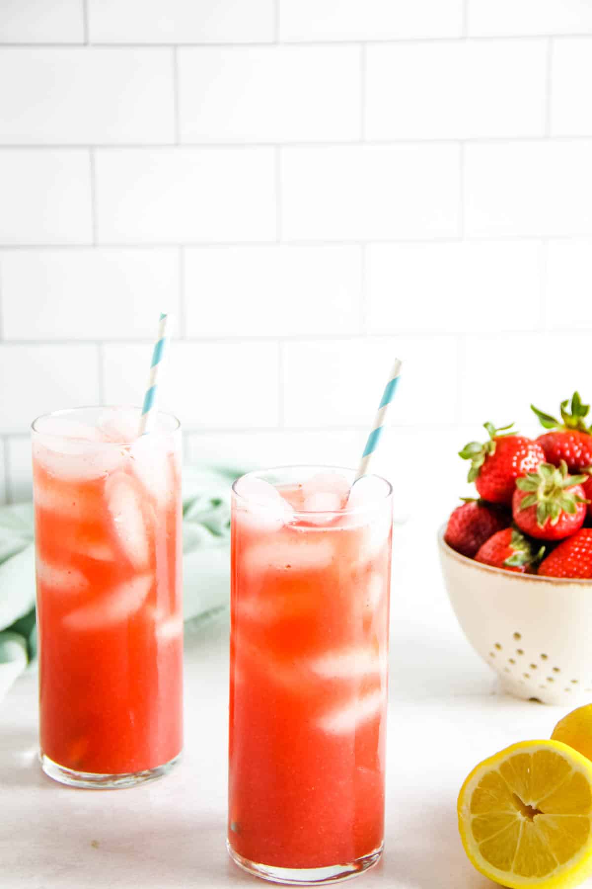 Strawberry Black Tea Lemonade - The Bitter Side of Sweet