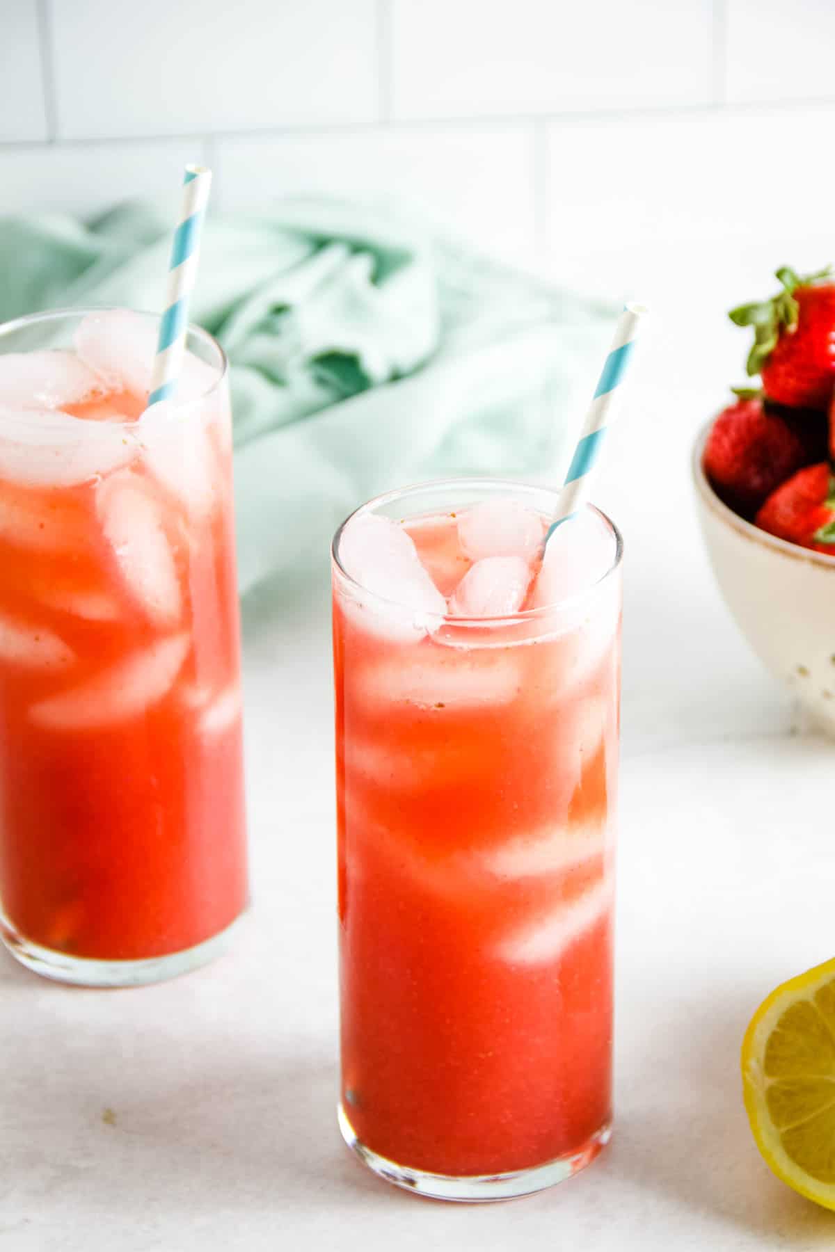 Strawberry Black Tea Lemonade - The Bitter Side of Sweet