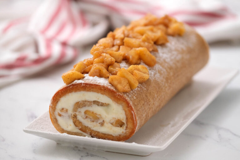 Cinnamon Apple Cake Roll - The Bitter Side of Sweet