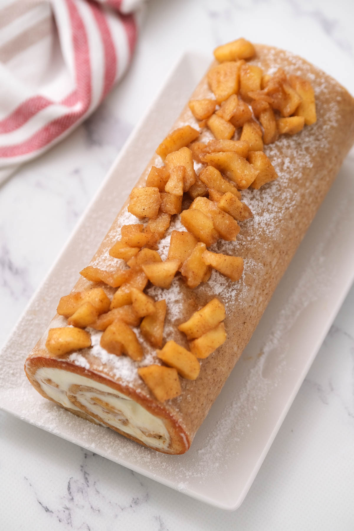 Cinnamon Apple Cake Roll - The Bitter Side of Sweet