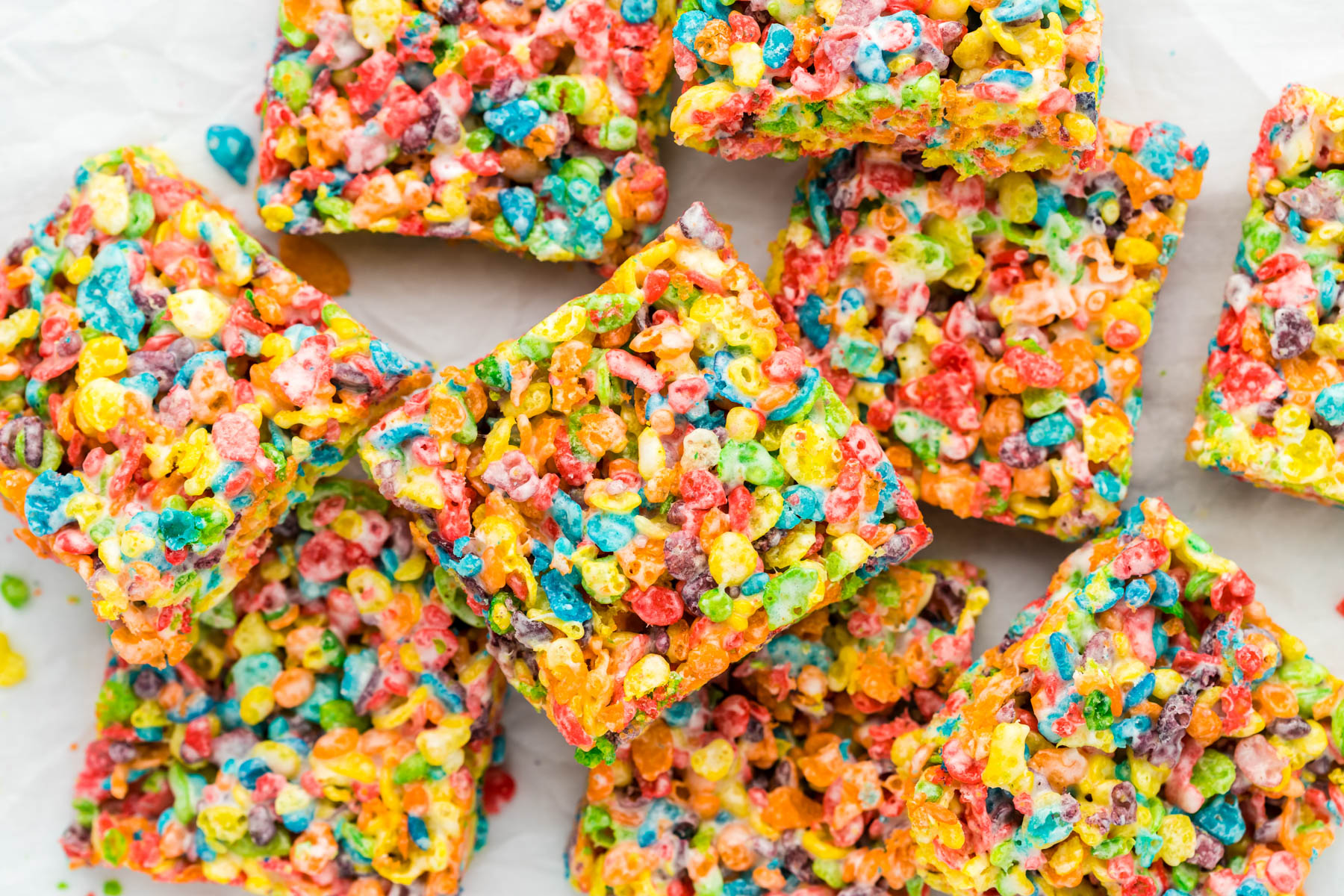 Fruity Pebble Rice Krispie Treats - The Bitter Side of Sweet