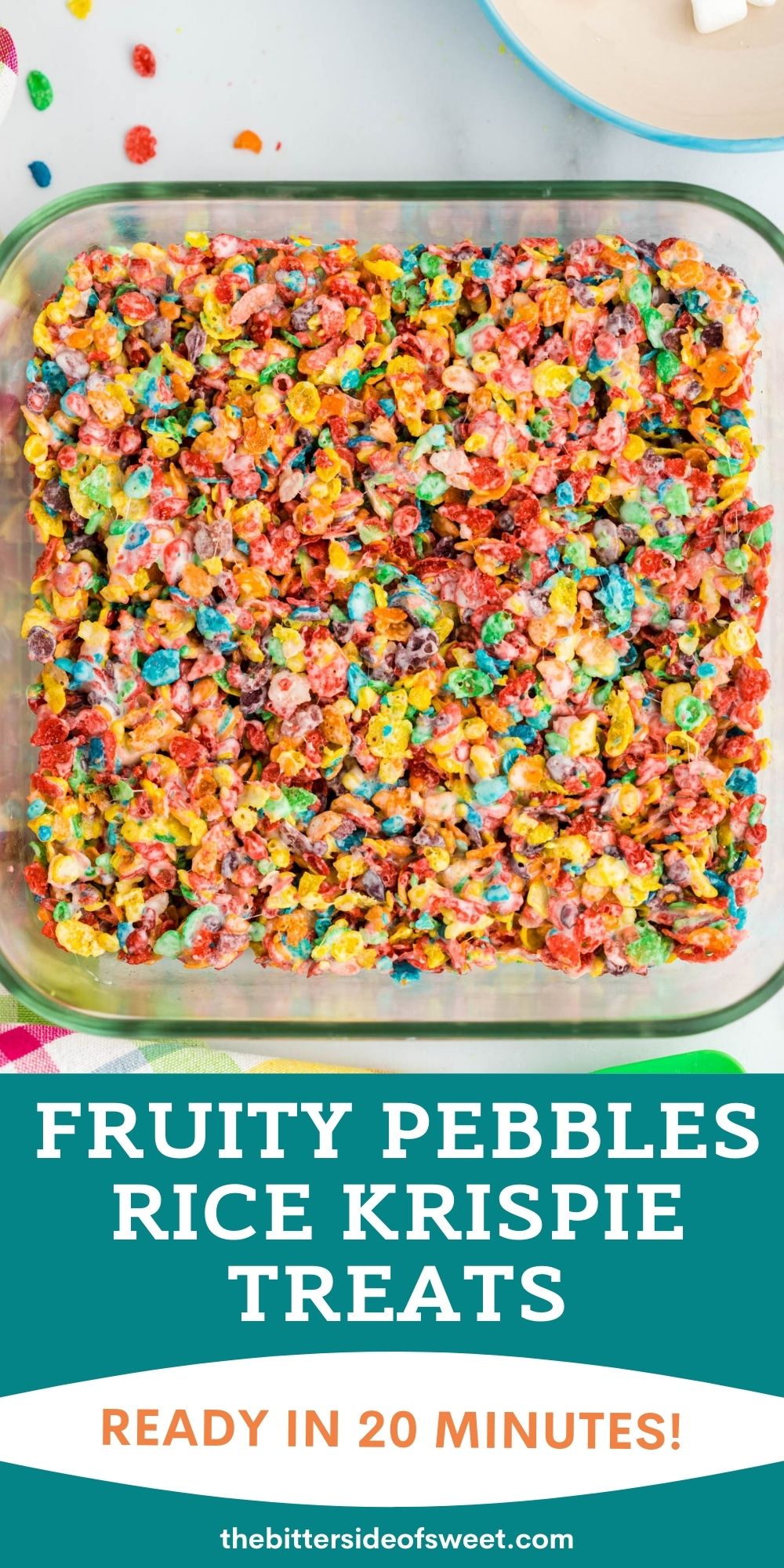 Fruity Pebble Rice Krispie Treats - The Bitter Side of Sweet
