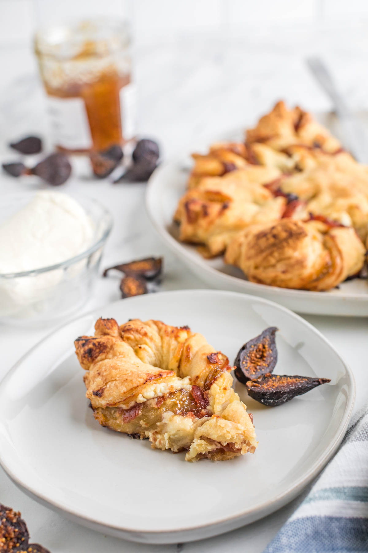 Prosciutto Fig and Goat Cheese Star Bread - The Bitter Side of Sweet