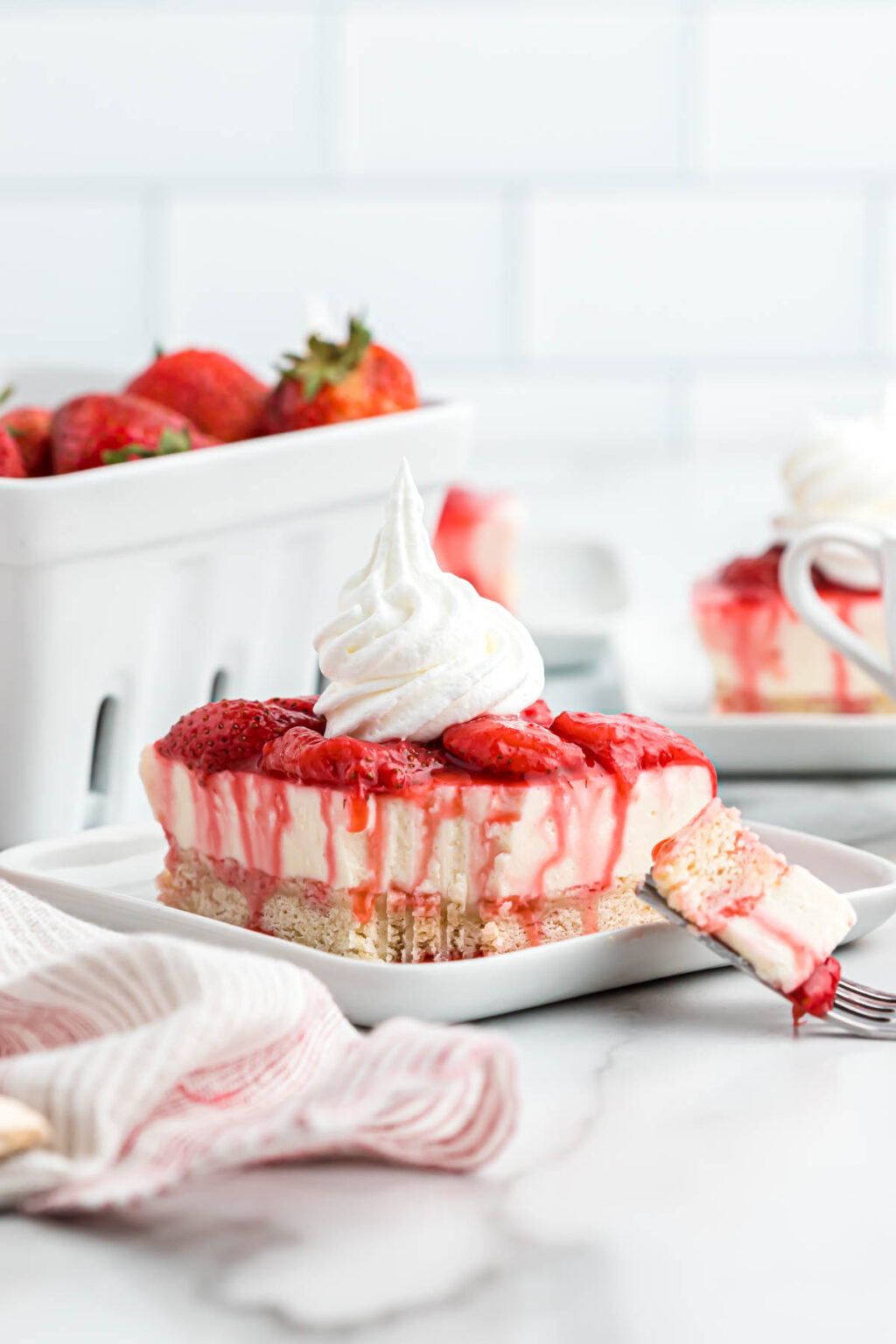 Strawberry Cheesecake Shortbread Bars - The Bitter Side of Sweet